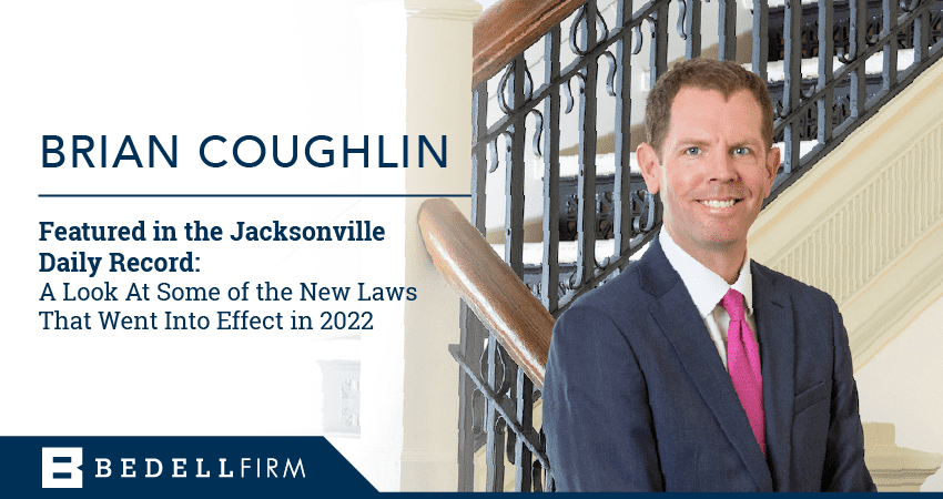 Bedell's Brian Coughlin Featured in Jax Daily Record – Bedell Firm